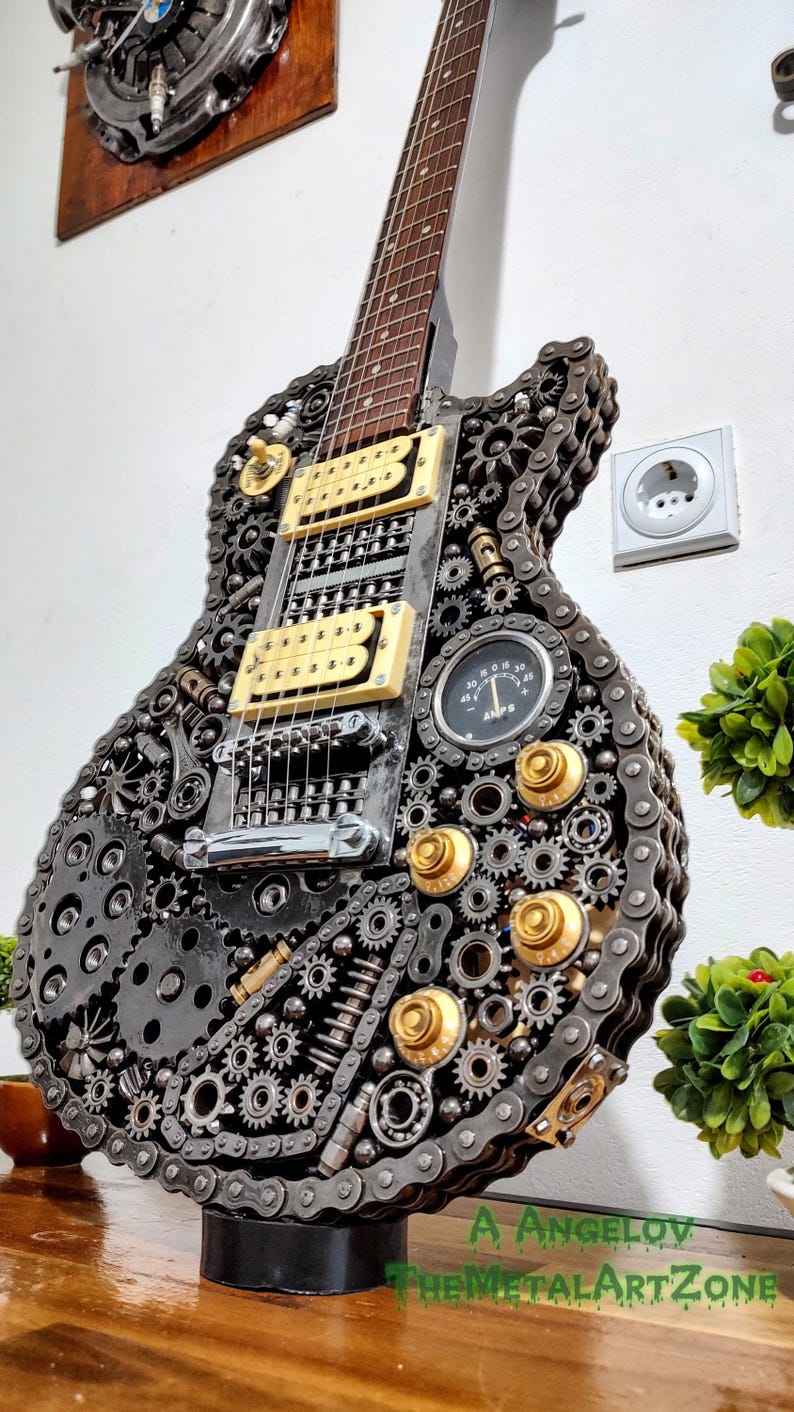 Fully Functional (steampunk) Electric Guitar Handmade of Scrap Metal ...