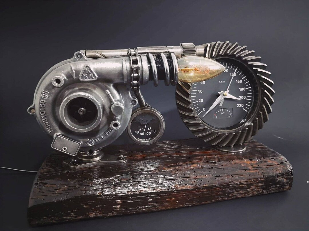 2 in 1 Fully Functional Steampunk Night Lamp and Clock Made of - Etsy