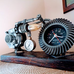 2 in 1 Fully Functional Steampunk Night Lamp and Clock Made of | Etsy