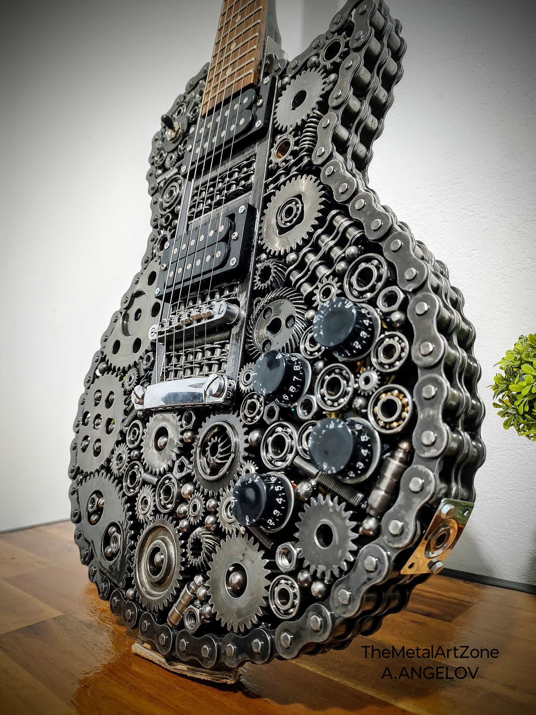 Fully Functional (steampunk) Electric Guitar Handmade of Scrap Metal ...