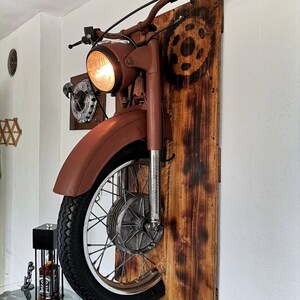 Wall Decor Lamp Retro Motor Coming Out of the Wall With Working ...