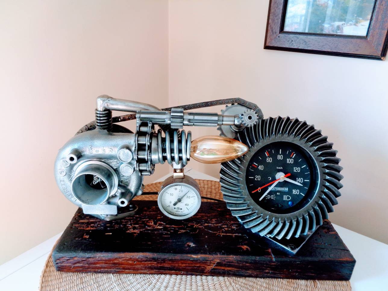 2 in 1 Fully Functional Steampunk Night Lamp and Clock Made of - Etsy