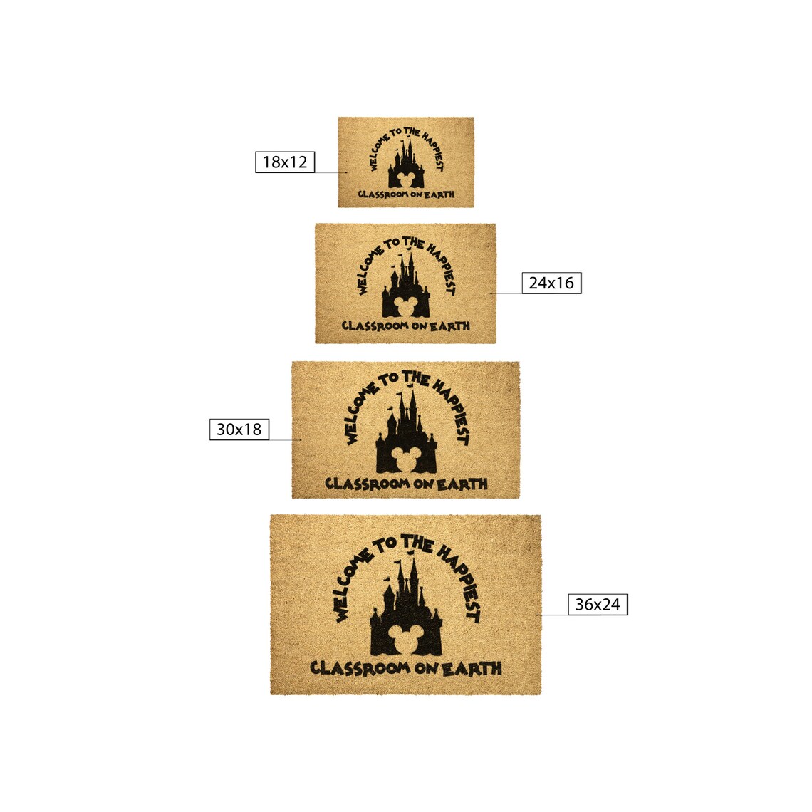 Disney Happiest Classroom on Earth Door Mat Funny Door Mat - Etsy