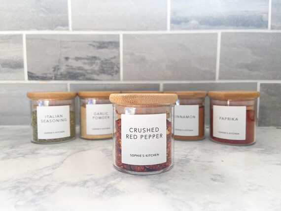 Customizable Modern Spice Labels // Beautiful Sleek Clean | Etsy