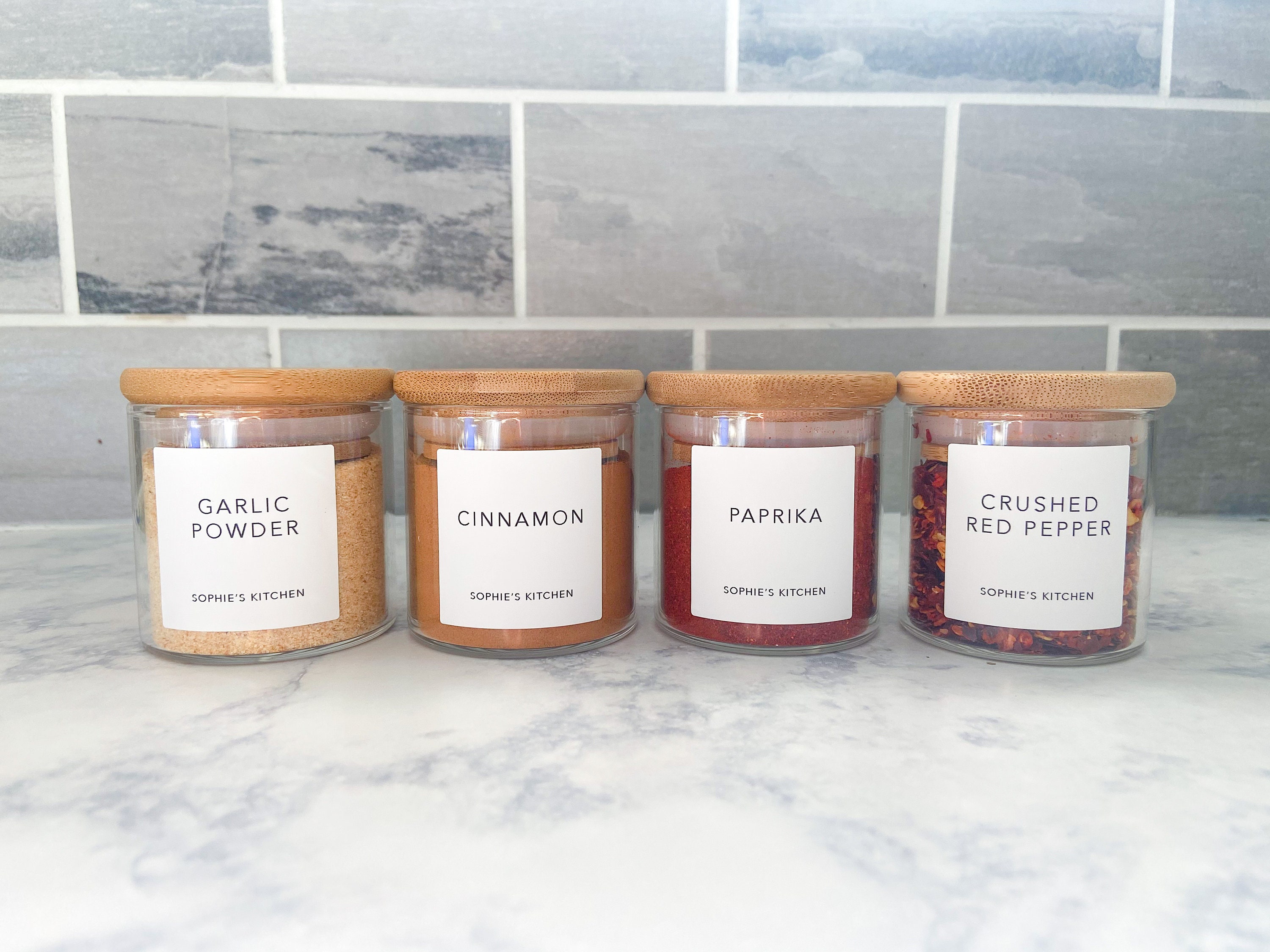 Customizable Modern Spice Labels // Beautiful, Sleek, Clean Design ...