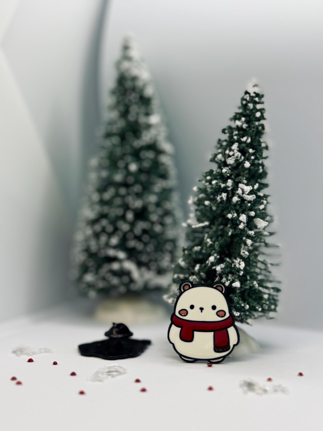 Polar Bear Enamel Pin | Christmas Pins | Christmas Gifts - Etsy