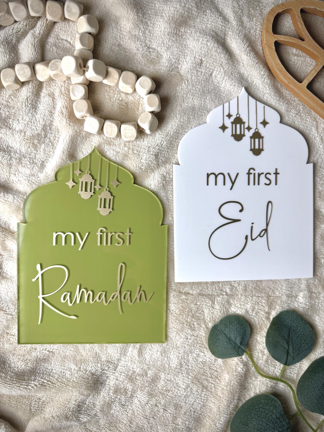 My First Ramadan/eid | Mosque Shape | Gift | Baby Milestone | Photo ...