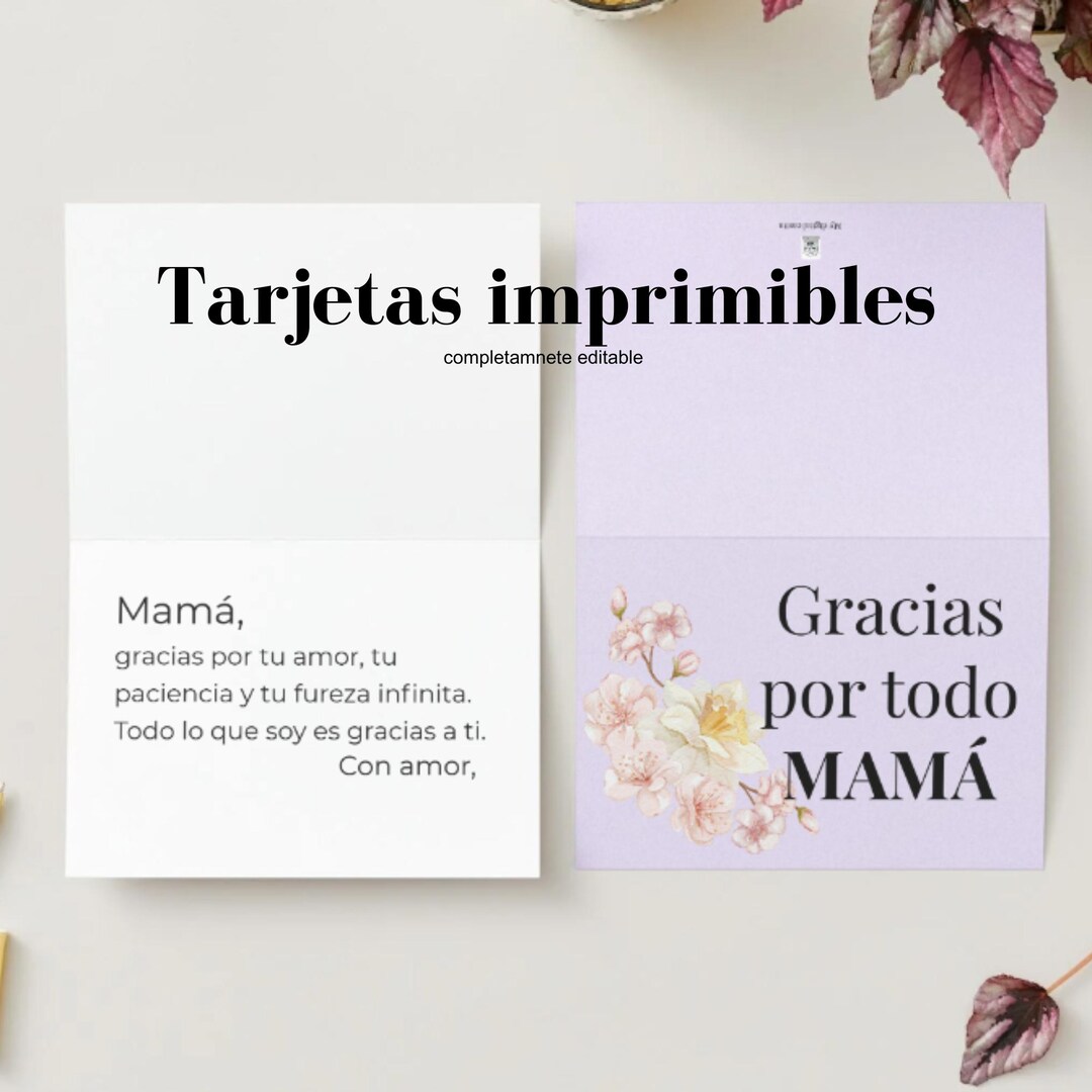 Editable Mother's Day Card | Spanish Feliz Día Mamá Canva Template ...