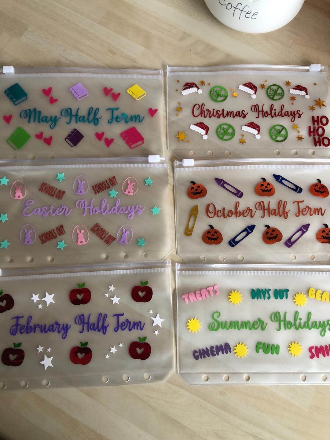 6 X A6 Budget Binder Wallets, School Holidays, Schools Out,saving for ...