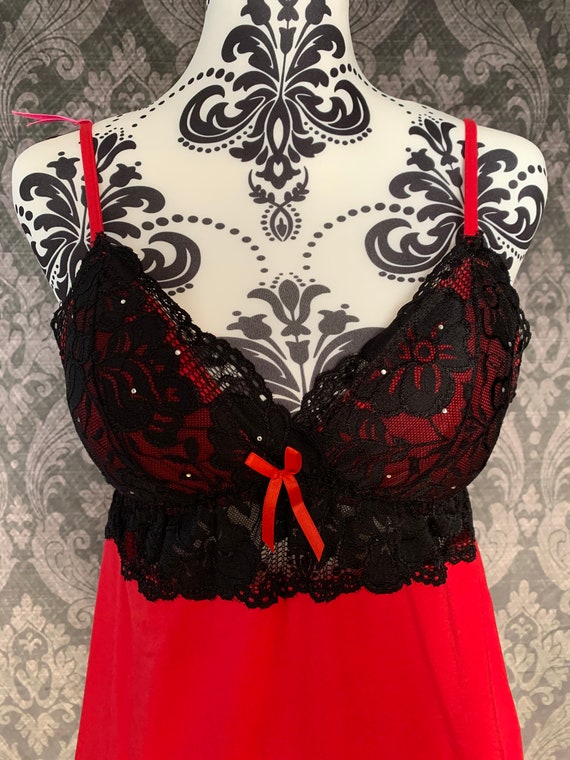 Sexy Red Lace Nightie / Red Babydoll / Retro Style Nightie / - Etsy