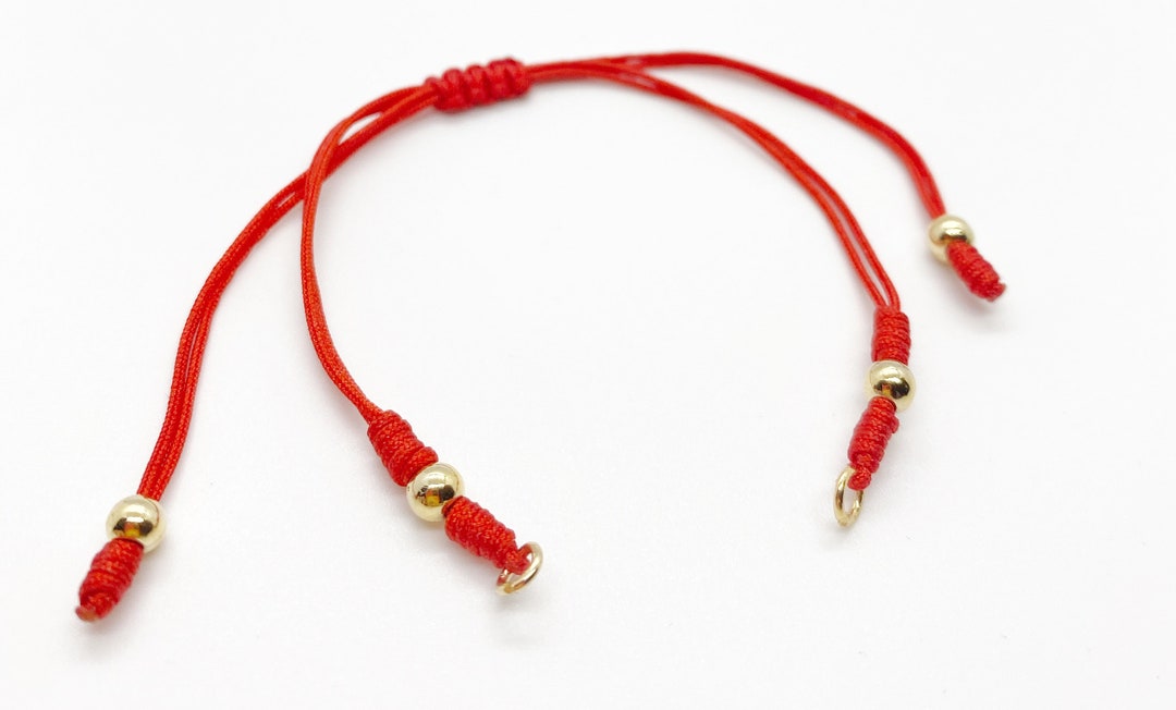 Red String Bracelet Cord, Macrame Adjustable Rope, DIY Jewelry (4.75 ...