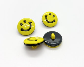 Yellow Happy Face Smiley Face Pin Badge Pinback Button - Etsy