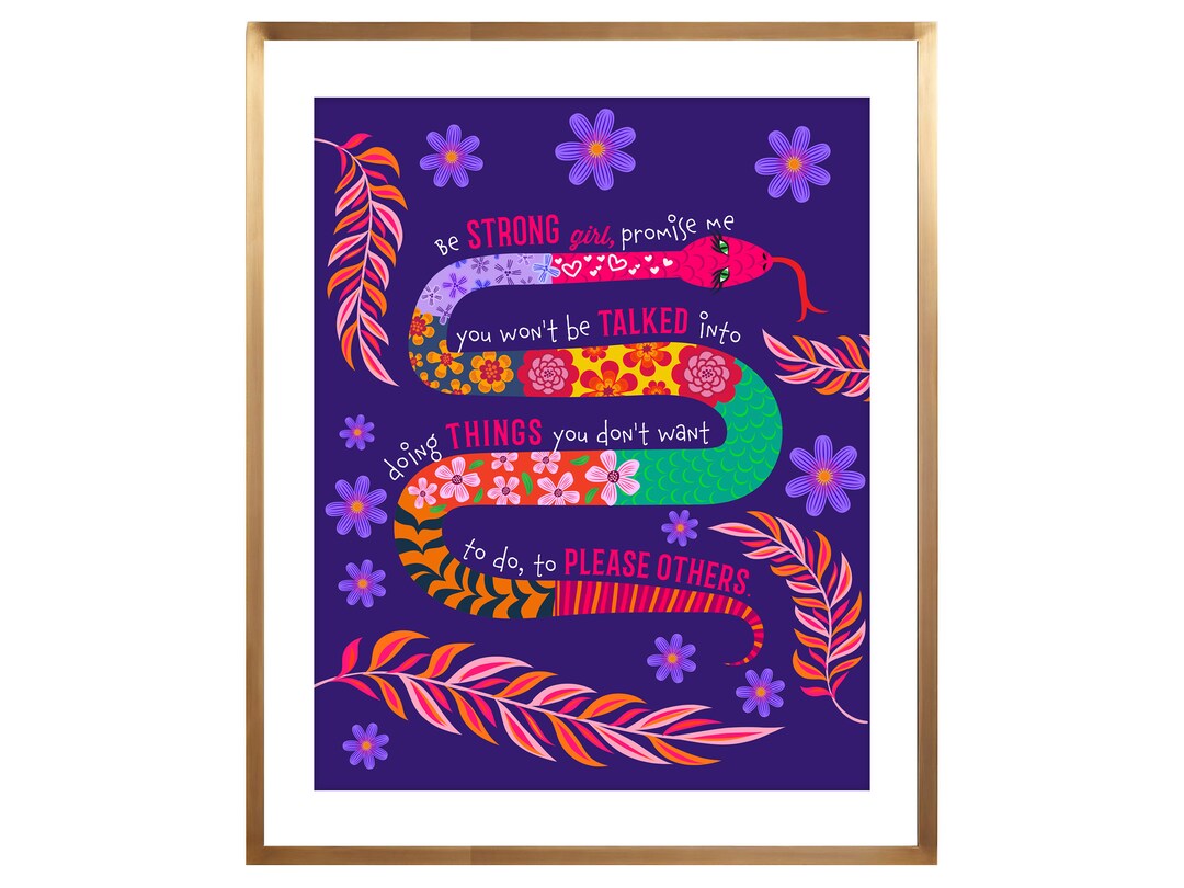 Be Strong Girl / Poster / Art Print / Lisa Monias / Absolutely Awesome ...