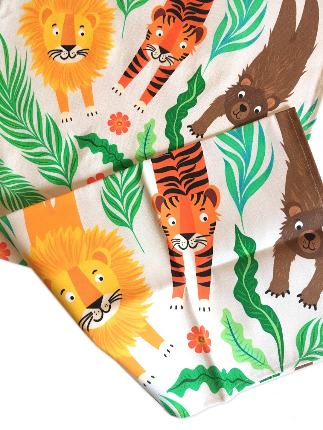 Lions, Tigers and Bears, Oh My, Tea Towel, Lisa Monias - Etsy