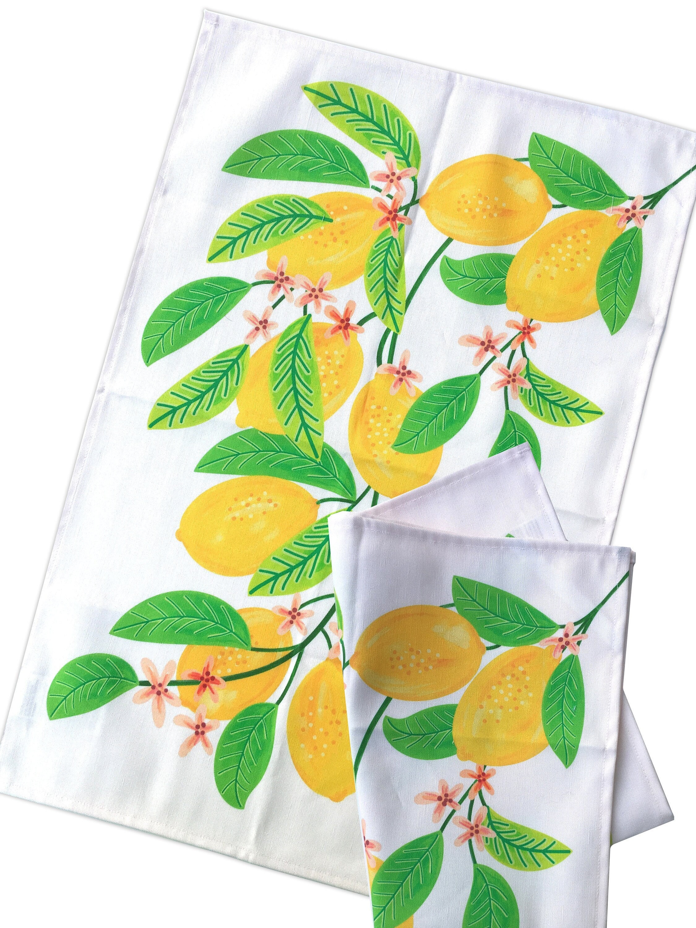 Lemons, Tea Towel, Lisa Monias - Etsy