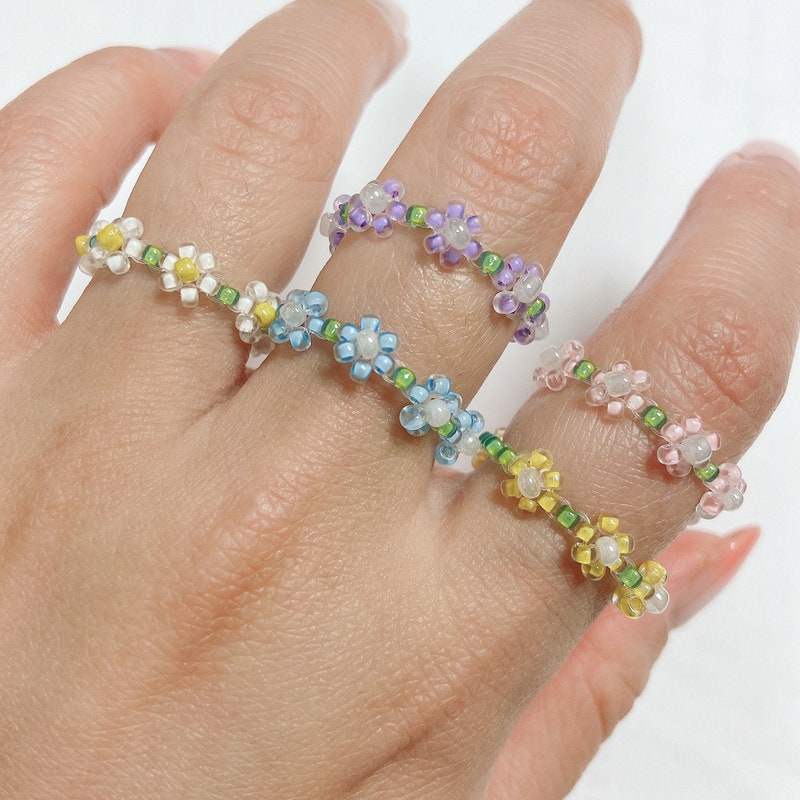 Beaded Ring - Etsy