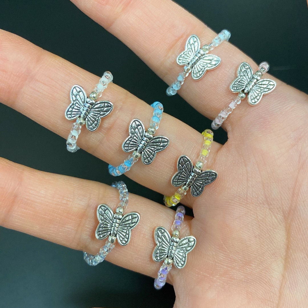Butterfly Ring · Vintage Ring · Daily Ring · Cute Jewelry · Stretchable ...