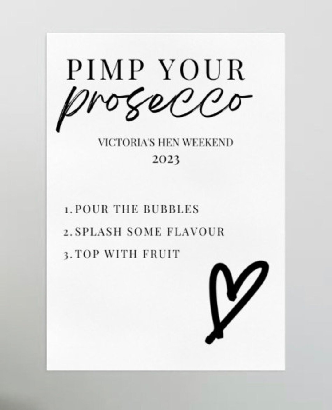 Prosecco Sign digital Template - Etsy