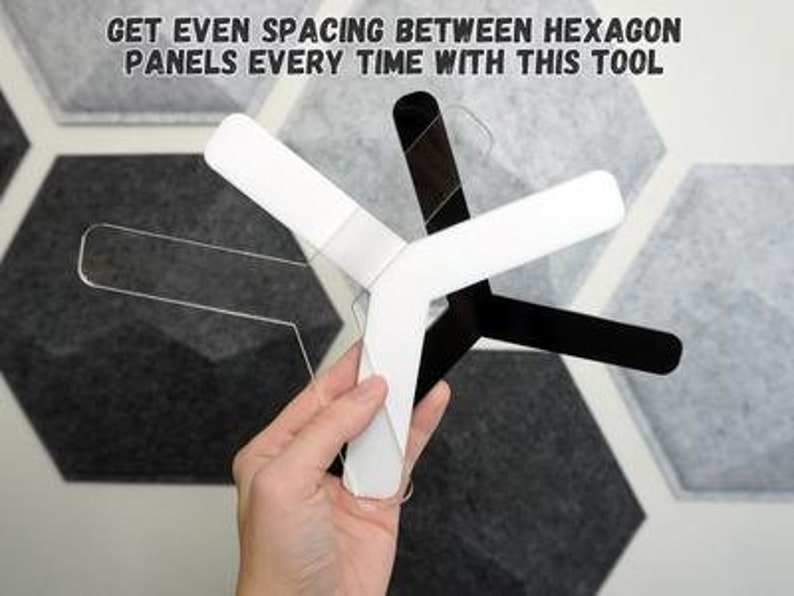 Guide Tool for Hanging & Spacing Hexagon Acoustic Panels, Sound Panels ...