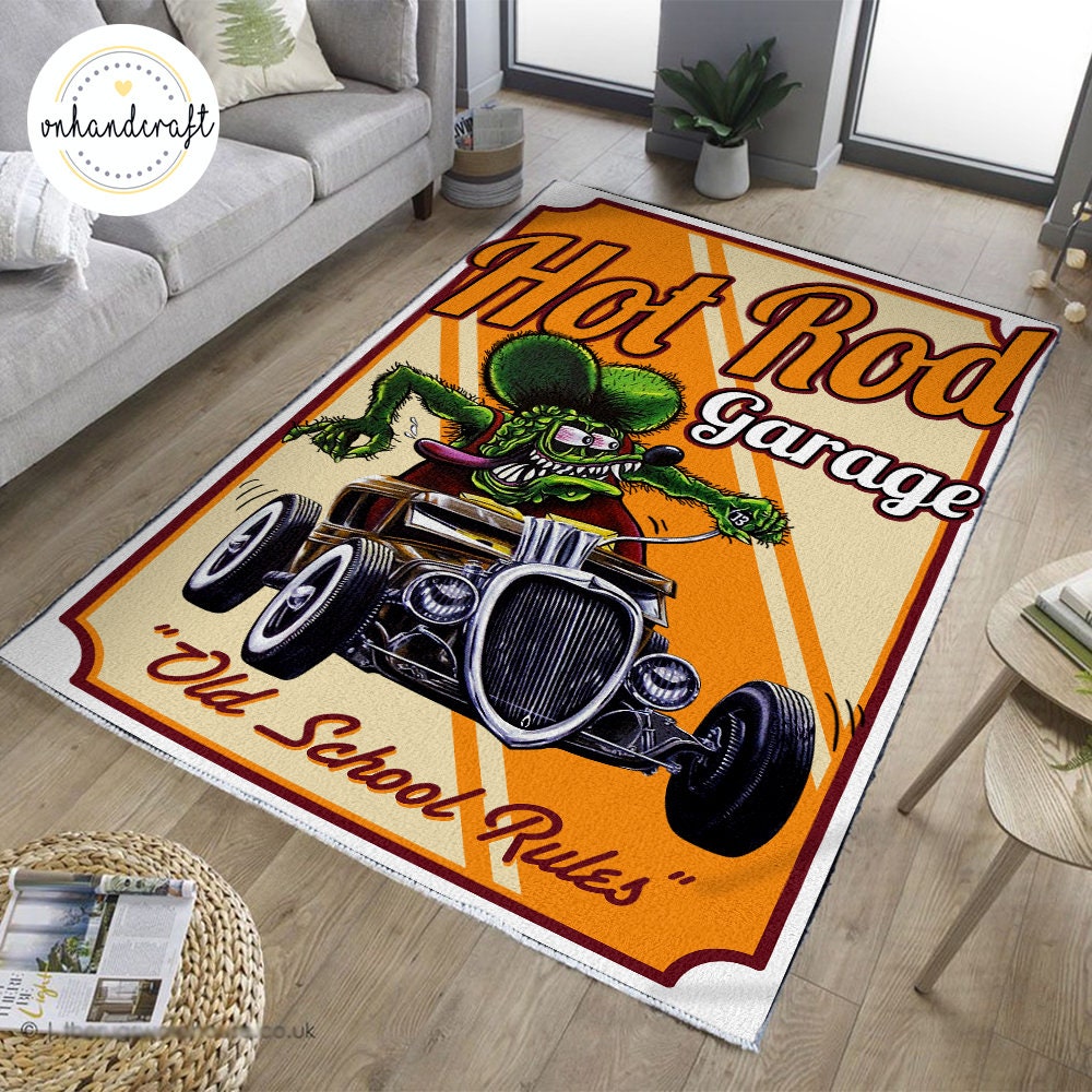 Rugs Rat Fink Rug Gifts for him Gifts for Dad Personalized rat fink ...