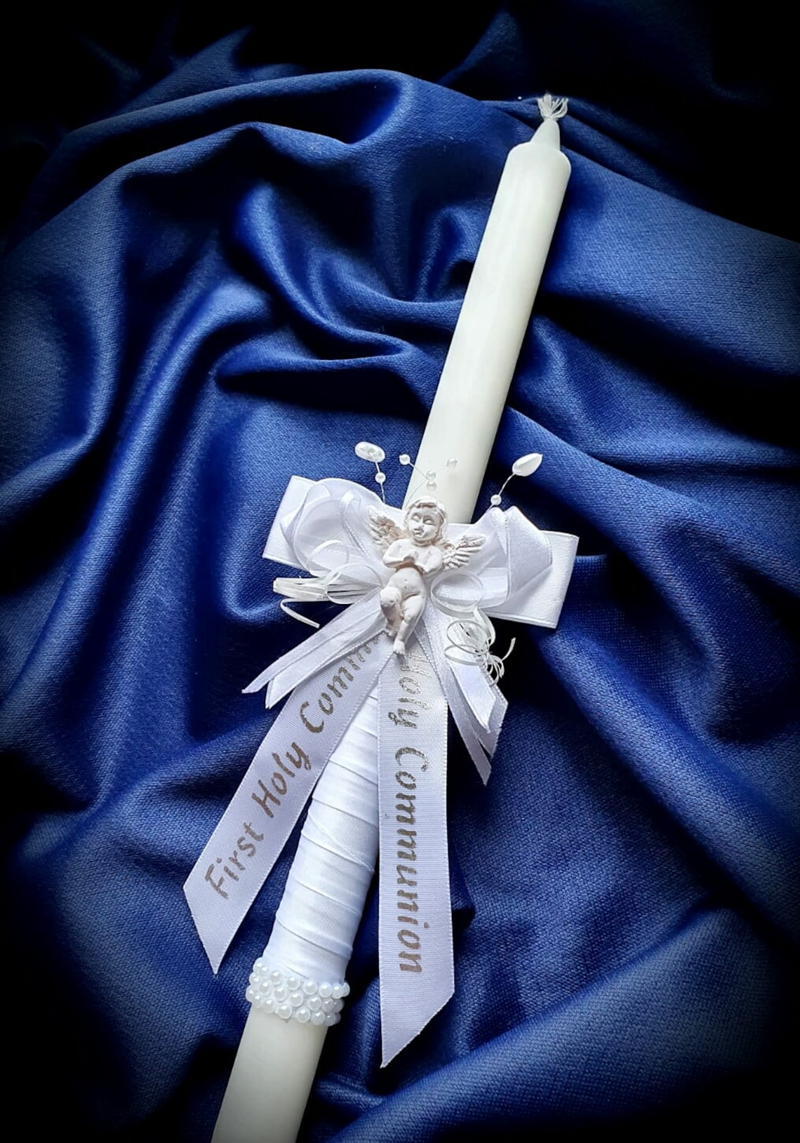 First Holy Communion Candle 35 Cm Long Church Candle Baptism | Etsy