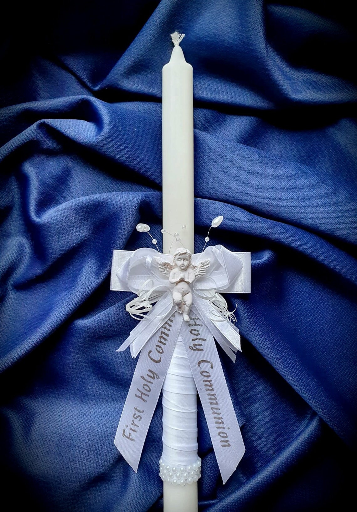 First Holy Communion Candle 35 Cm Long Church Candle Baptism | Etsy