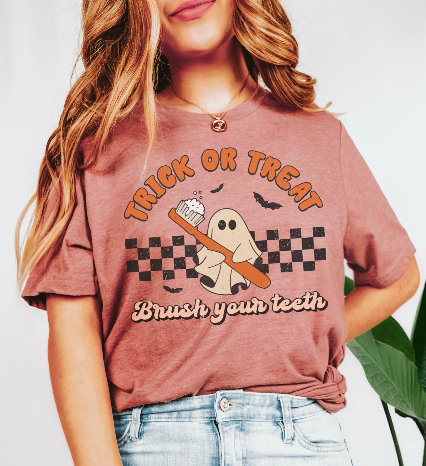 Halloween Dentist Shirt, Trick or Treat Brush Your Teeth Tee, Spooky ...