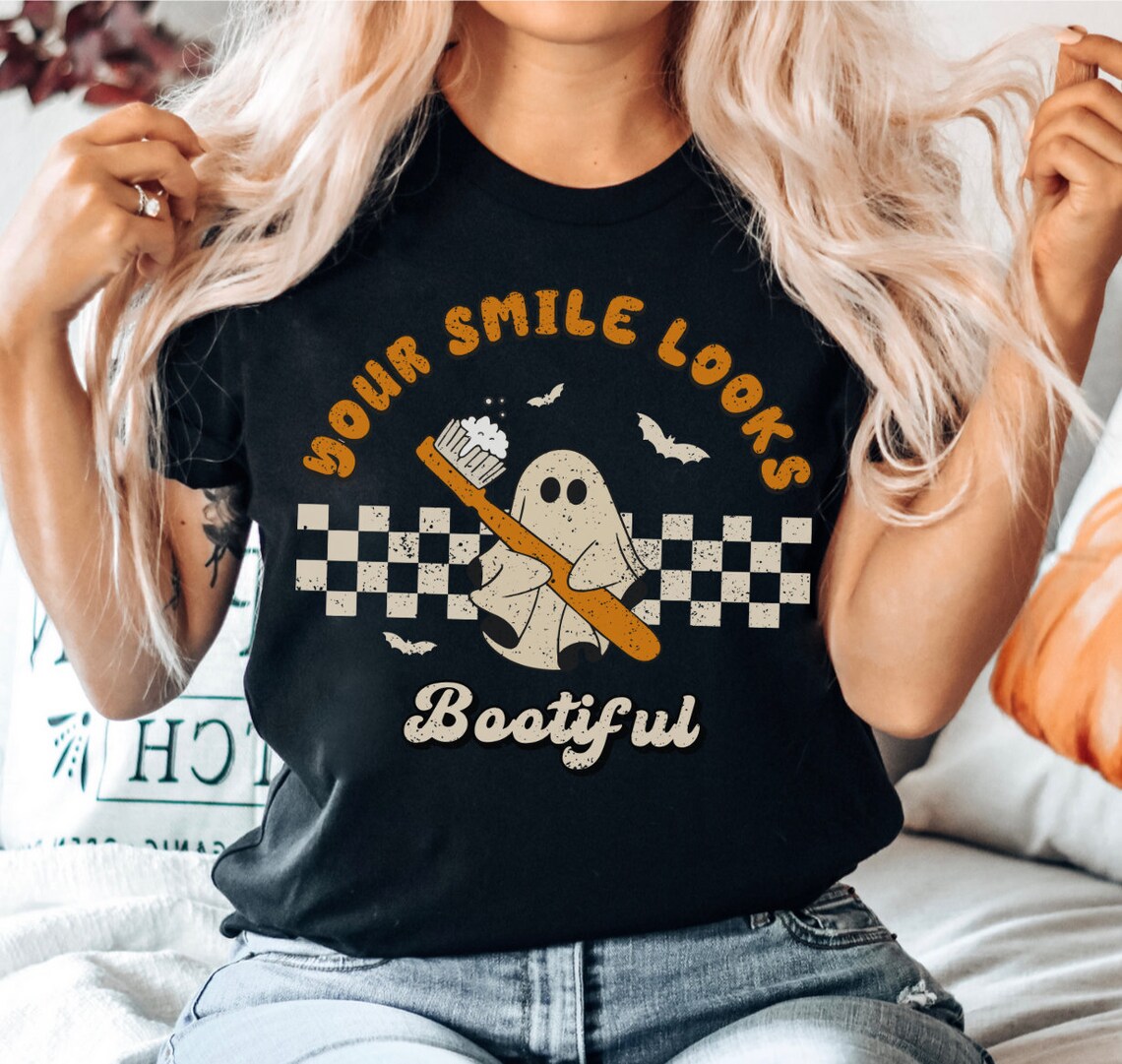 Halloween Dentist Shirt, Your Smile Looks Bootiful Tee, Spooky Dental ...