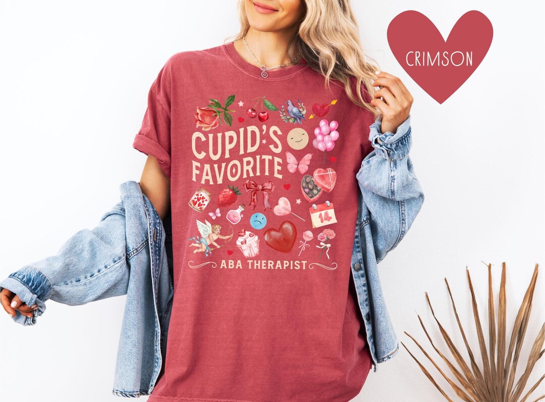 Cupids Favorite ABA Therapist Valentines Day Shirt, Comfort Colors ABA ...