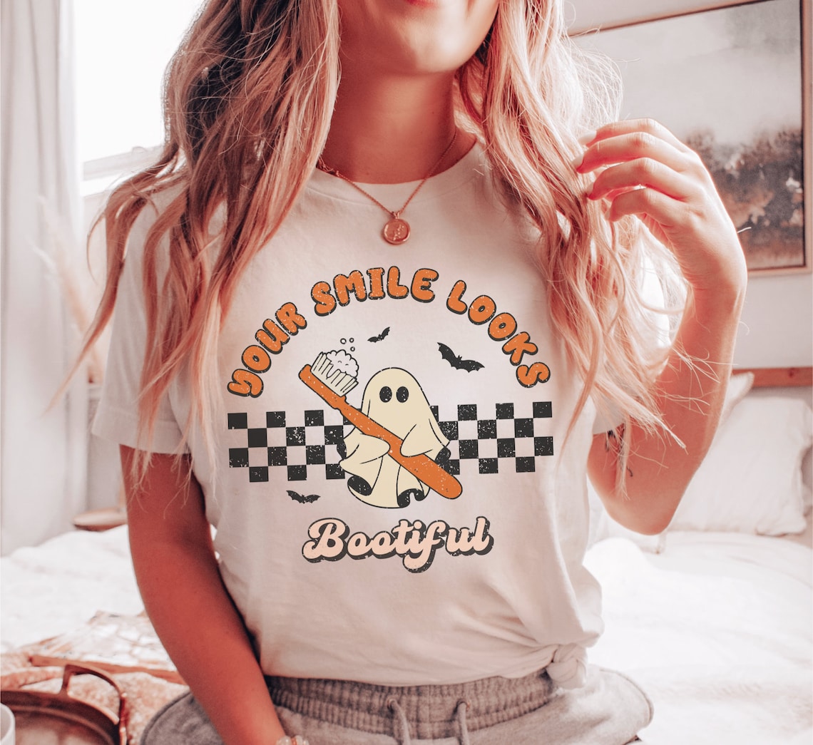 Halloween Dentist Shirt, Your Smile Looks Bootiful Tee, Spooky Dental ...