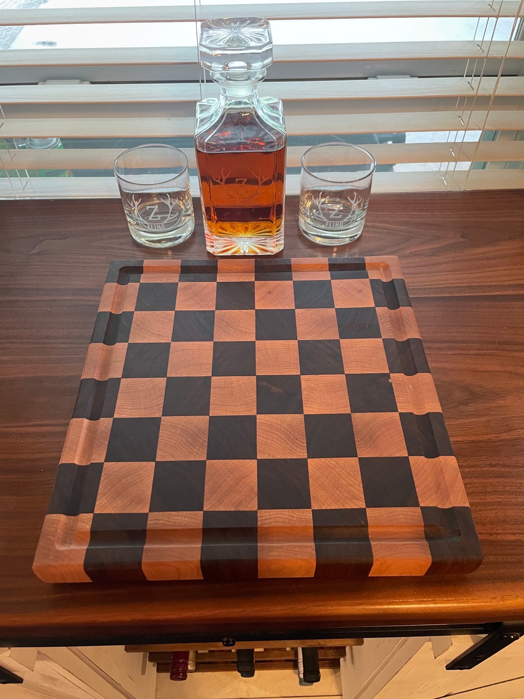 Checkered Cutting Board - Etsy