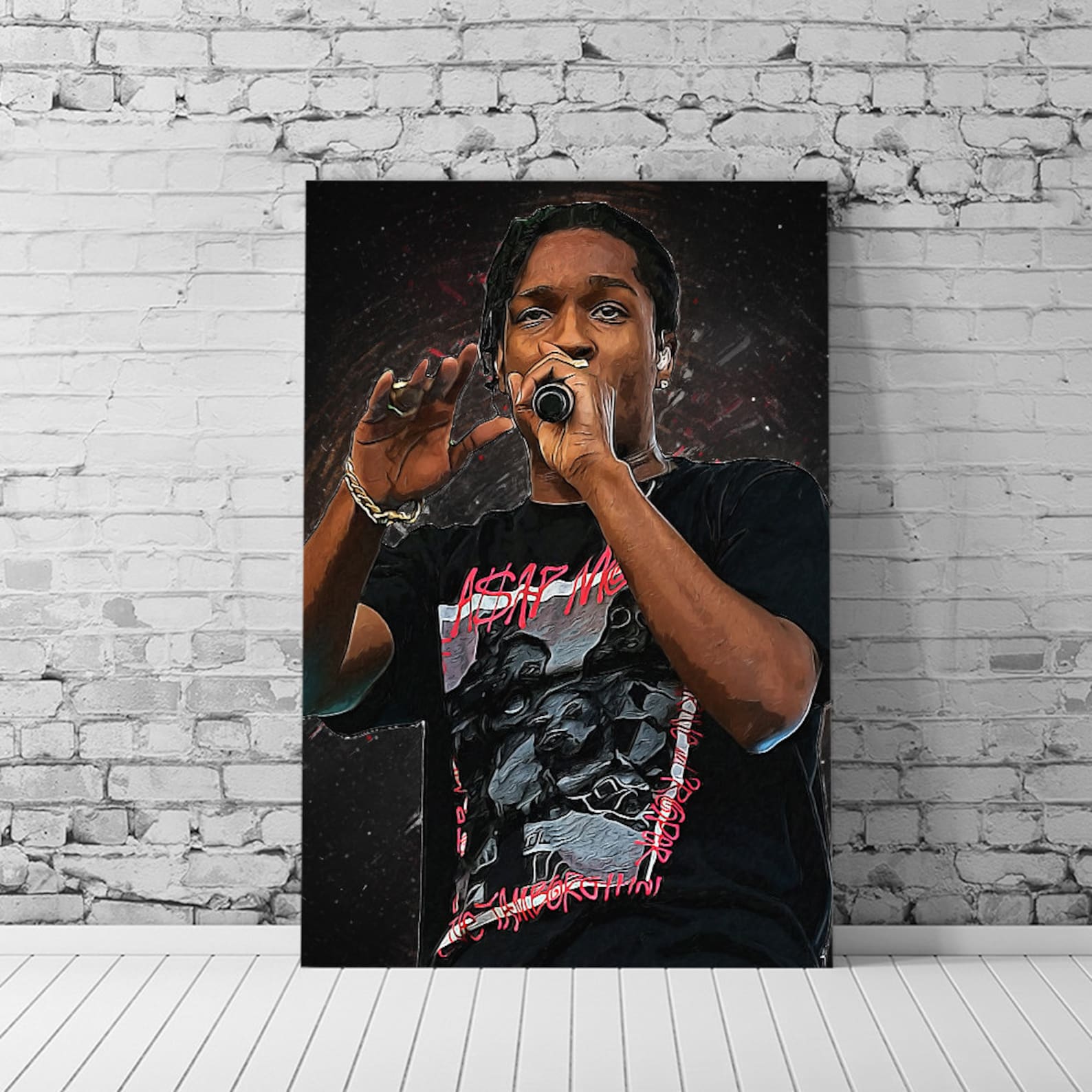 Rapper Poster Hip hop print Music Gift Rap Wall Art | Etsy