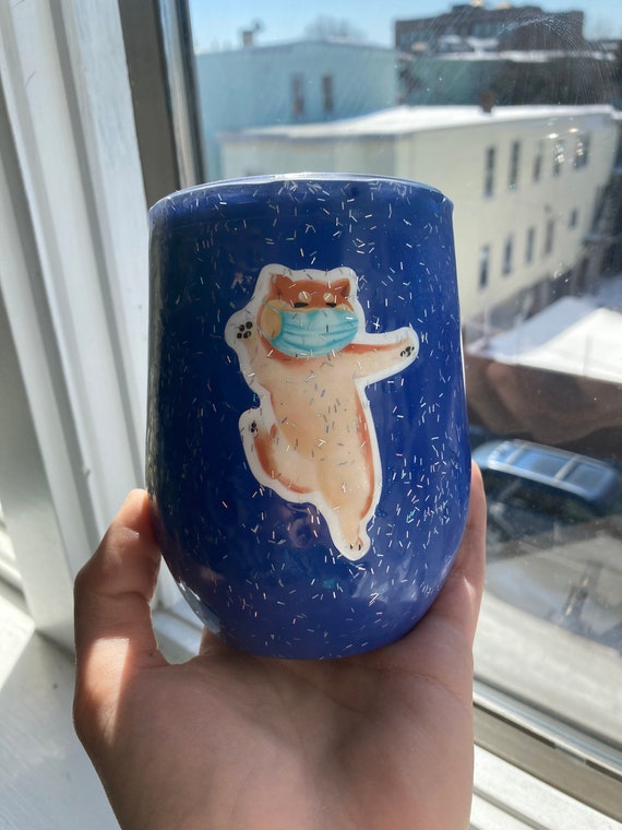 Drink & Barware Tumblr cup cat with mask Kitchen & Dining etna.com.pe