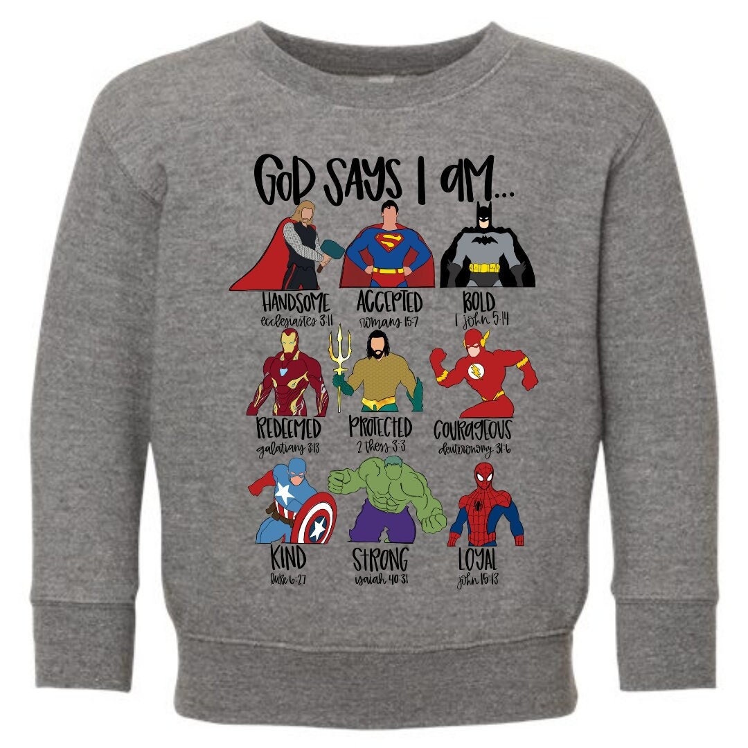 God Says I Am Superhero Bible Verses Superhero Sweatshirt - Etsy