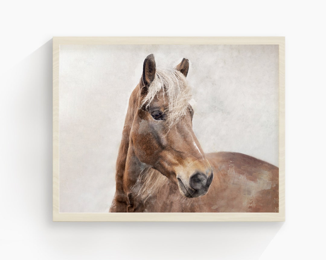 White Horse Watercolor Print Horse Wall Art Animal Prints Wall Decor ...