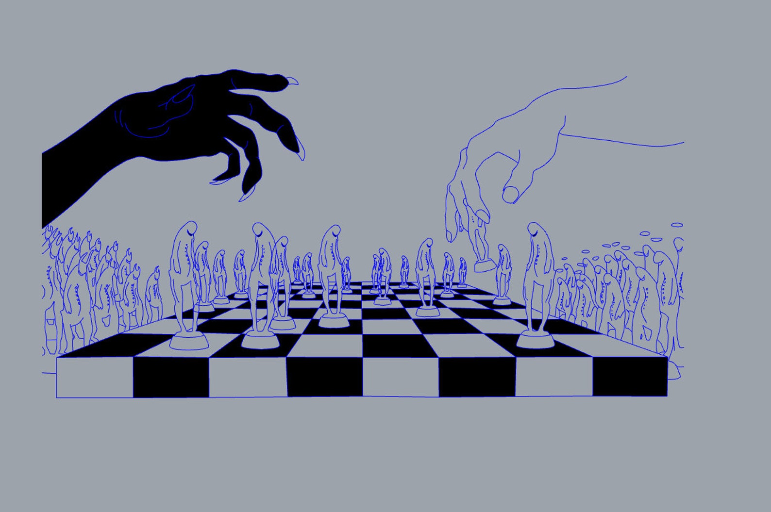 Devil Vs God Chess Match Svg File, Svg File Chess, Chess Board Mythical ...
