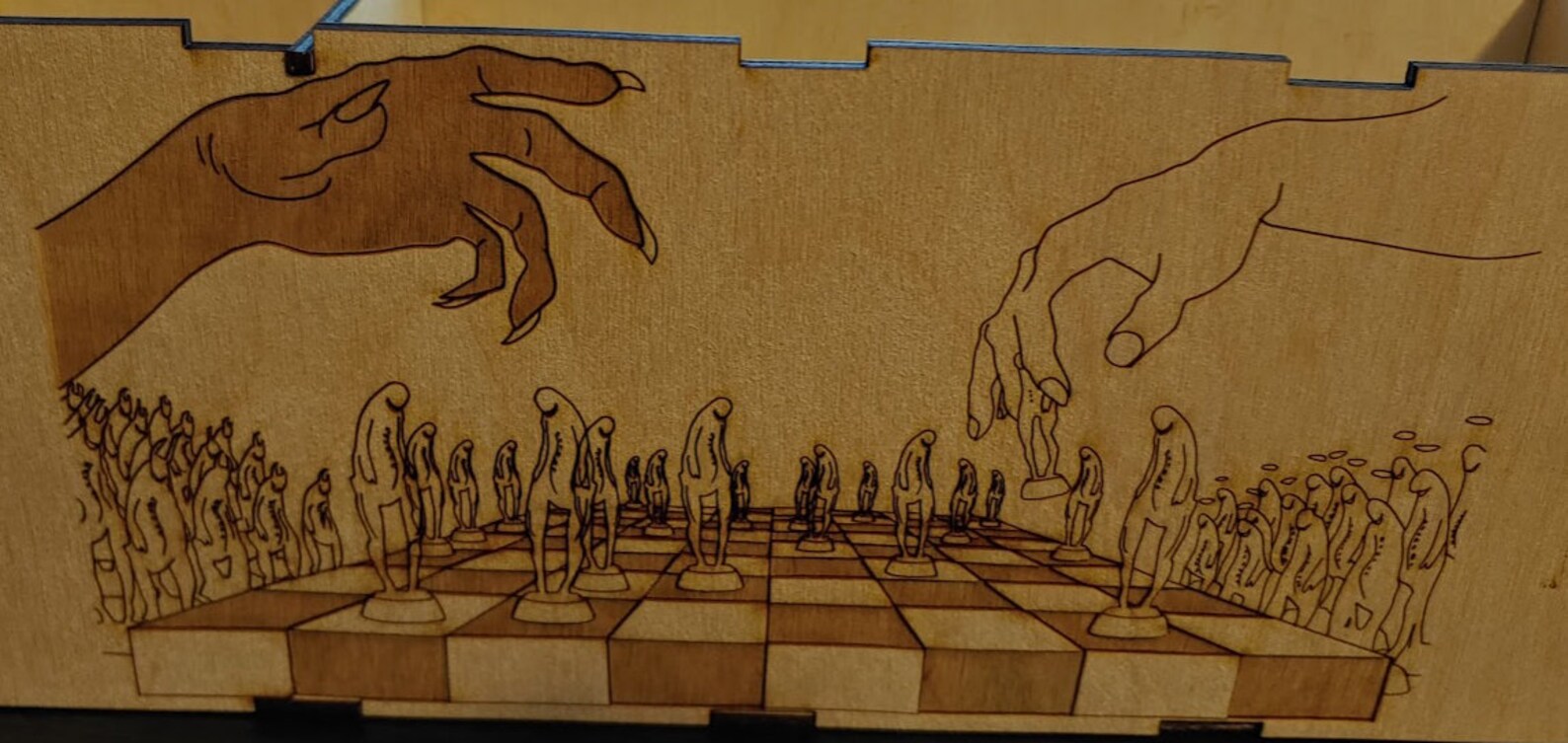 Devil Vs God Chess Match Svg File, Svg File Chess, Chess Board Mythical ...