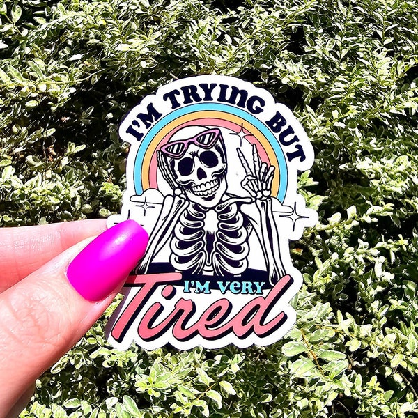 Tired Stickers - Etsy