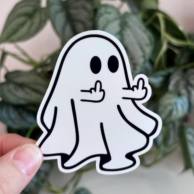 Ghost Middle Finger - Etsy