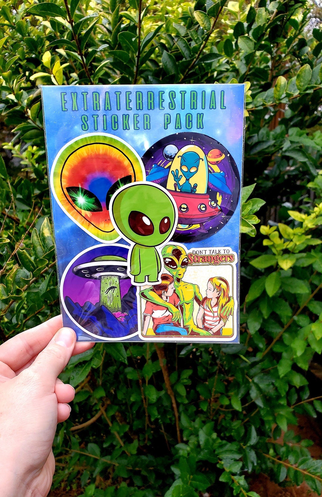 5 Piece Alien Sticker Pack, Alien Sticker, Aliens, Sticker Bundle ...