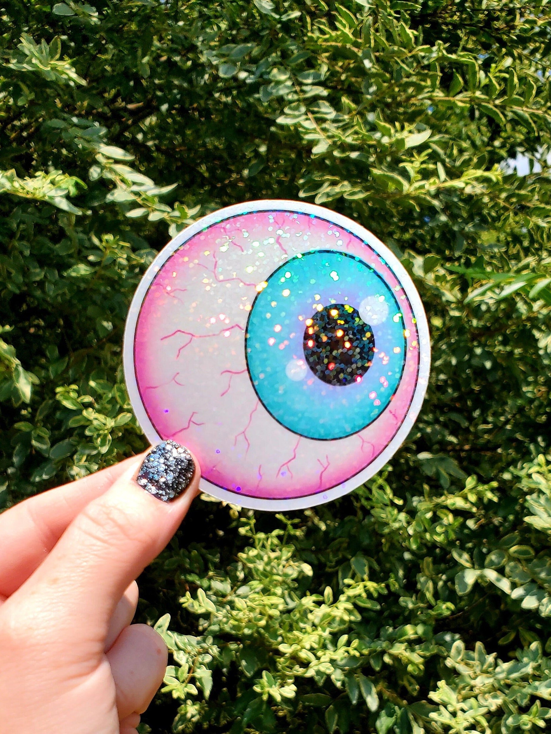 Glitter Giant Eyeball Sticker Eye Sticker Eyeball Sticker | Etsy