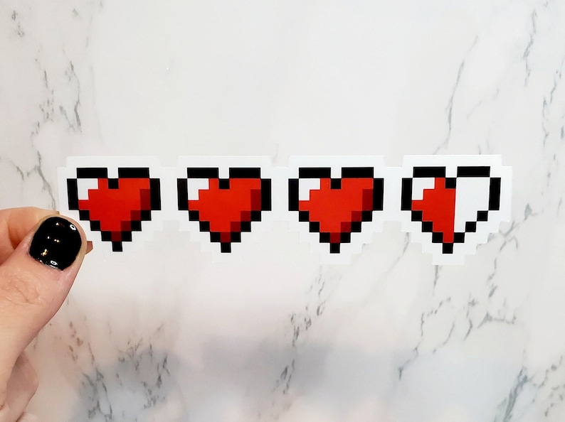 Heart Health Sticker, Video Game Sticker, Health Sticker, Heart Sticker ...