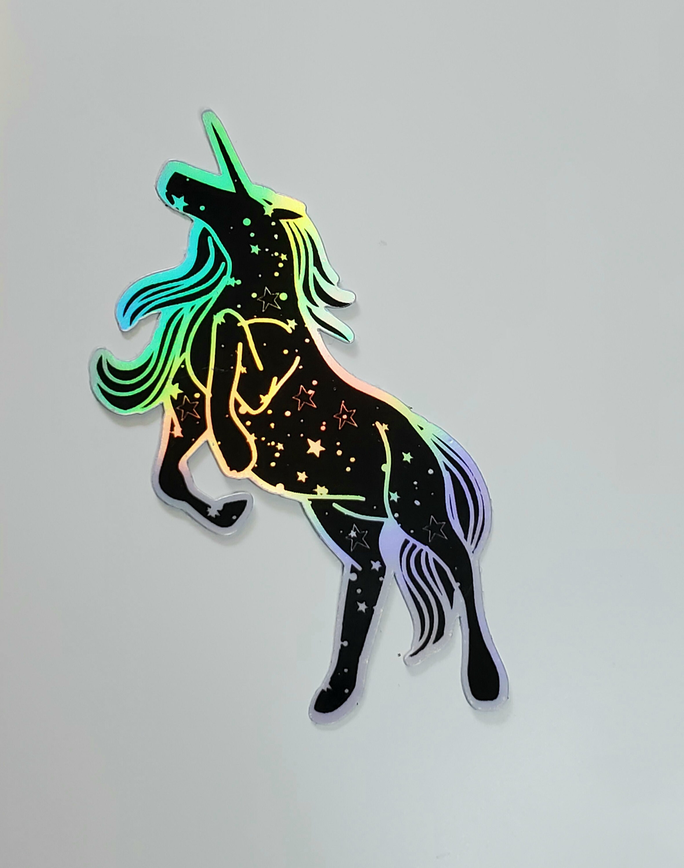 Holographic Mystic Unicorn Sticker, Holo Unicorn Sticker, Unicorn ...