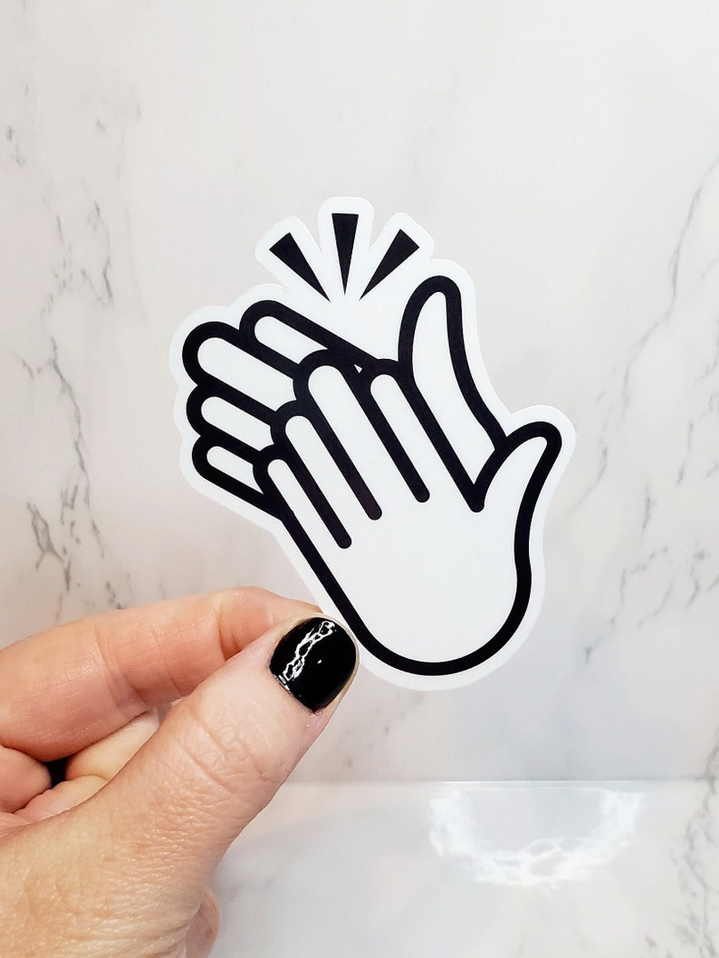 Clap Emoji Sticker Clapping Sticker Emoji Sticker Clapping - Etsy