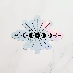 Holographic Moon Phase Sticker, Moon Sticker, Moon Phase Sticker, Moon ...