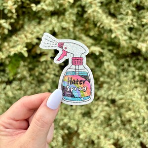Glitter Hater Spray Sticker, Funny Stickers, Water Bottle and Laptop ...