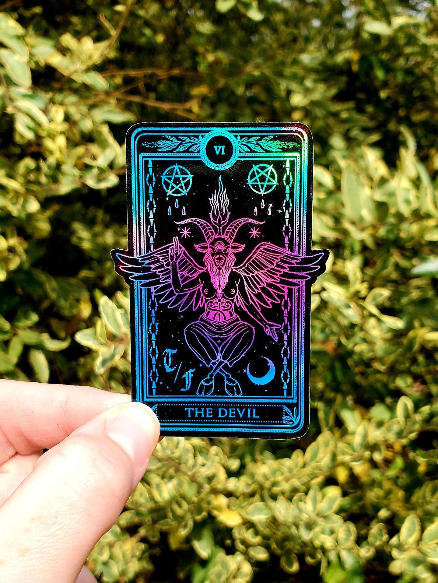 The Devil Tarot Card Sticker Tarot Card Tarot Card Sticker - Etsy