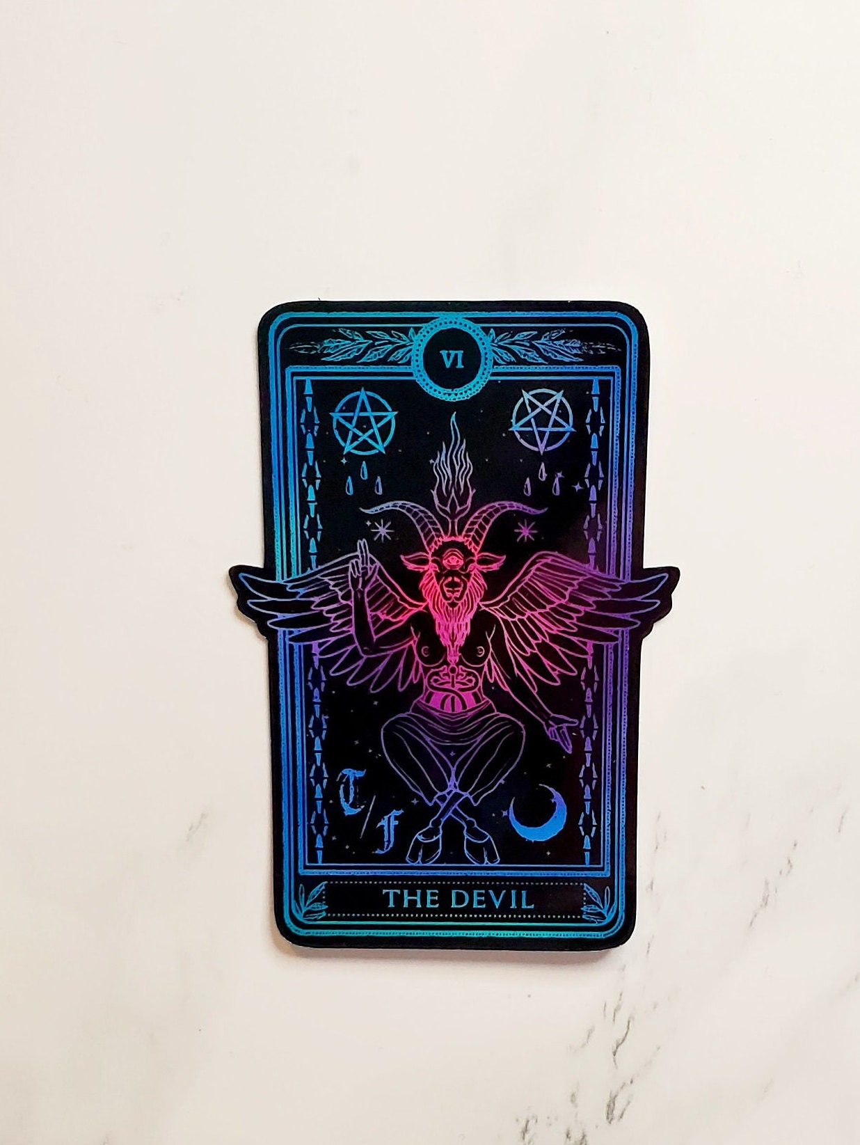 The Devil Tarot Card Sticker Tarot Card Tarot Card Sticker - Etsy
