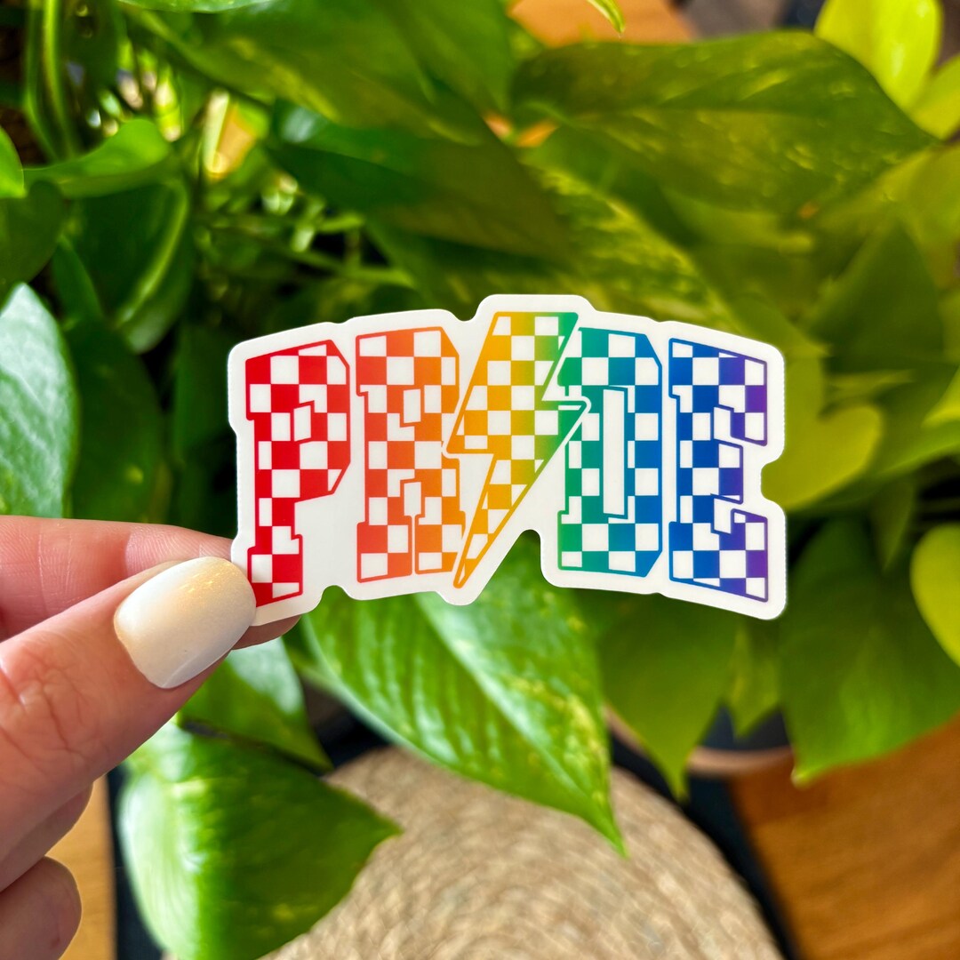 Checker Pride Sticker, LGBT Sticker, Gay Pride Sticker, Pride Month ...