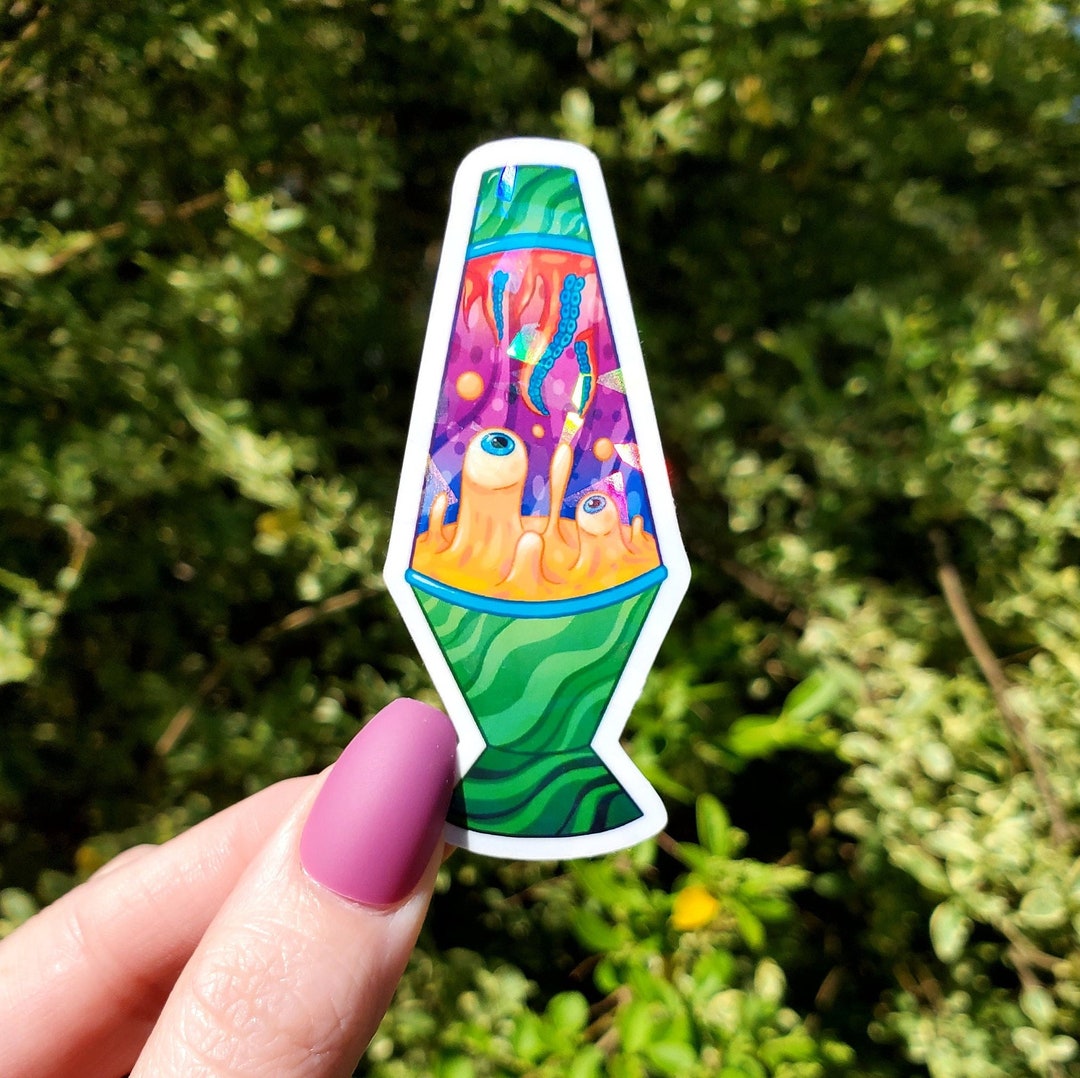 Holographic Lava Lamp Sticker, Lava Lamp Sticker, Trippy Sticker ...